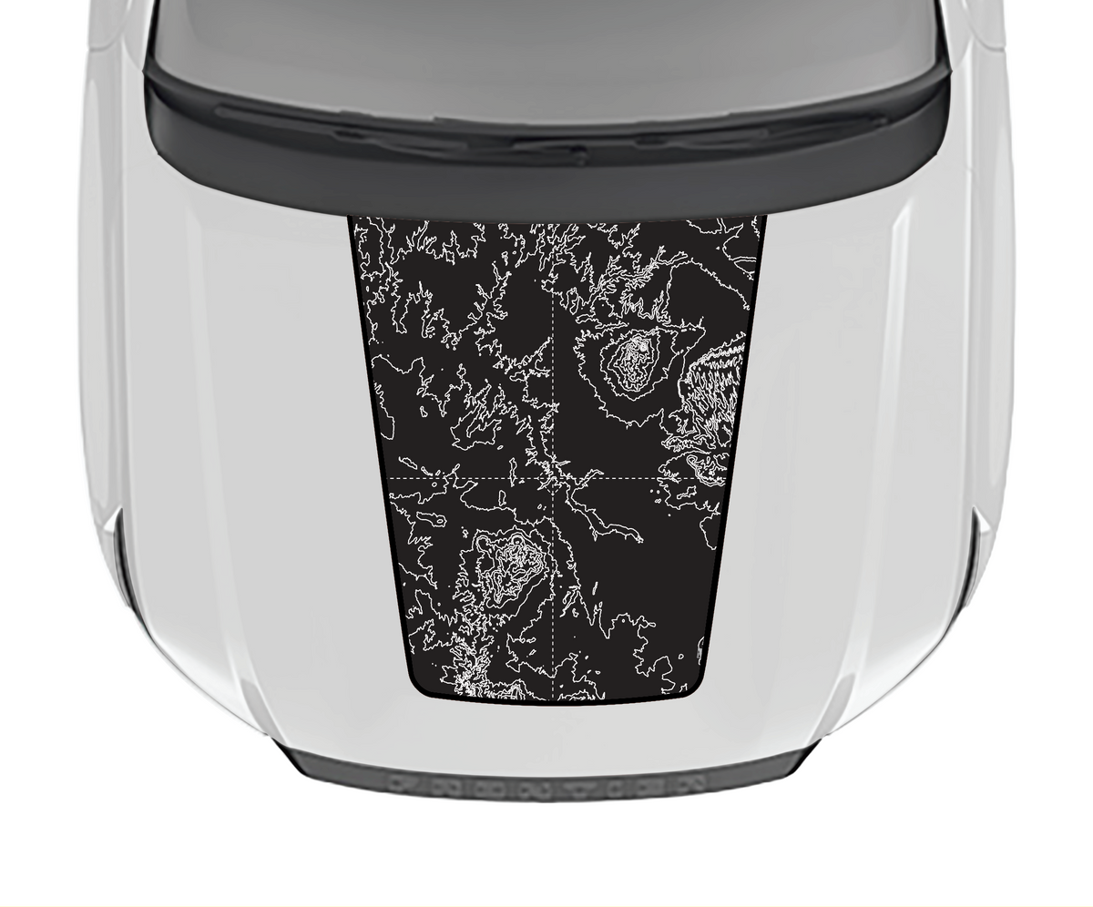 Nissan Frontier Textured Topo Hood Top Insert – Sticky Vinylz